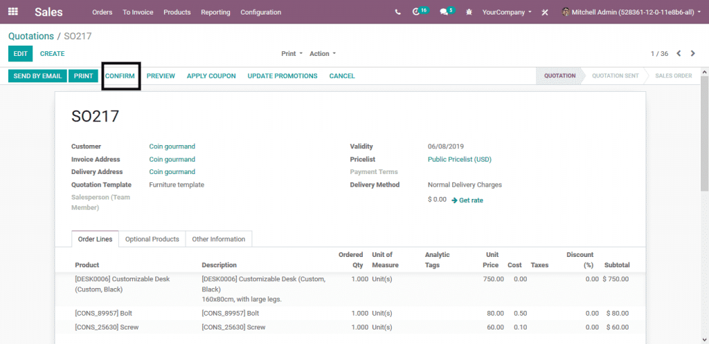 A simple step by step guide to Odoo Sales Management App