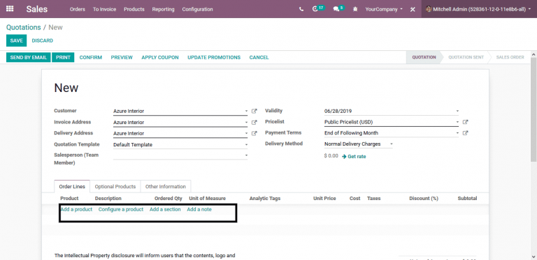 A simple step by step guide to Odoo Sales Management App