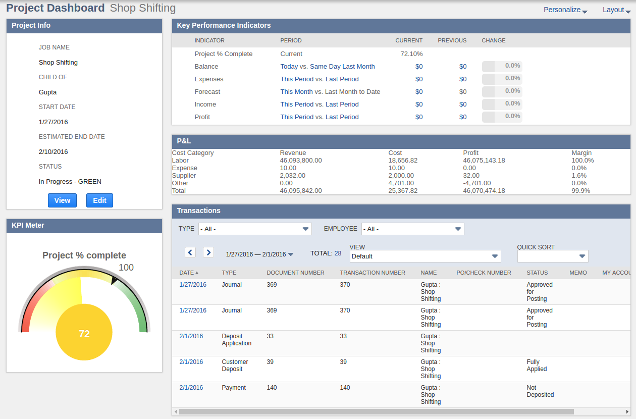 Project Mangement in Netsuite: Bista Solutions INC